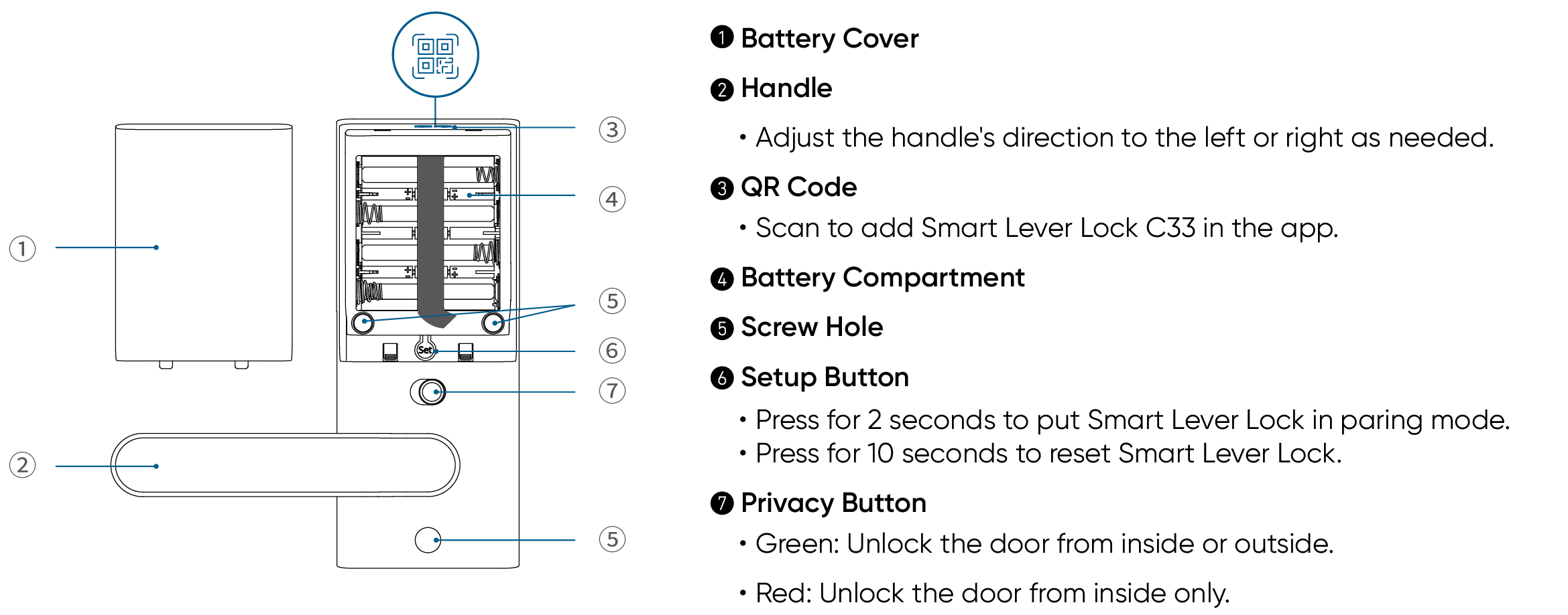 Smart Lever Lock C33 User Guide (T85L0)